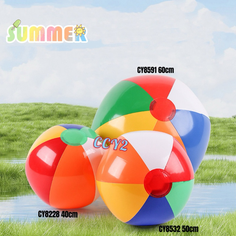 Colorful six-petal ball pvc inflatable toy beach ball six-piece rainbow ...