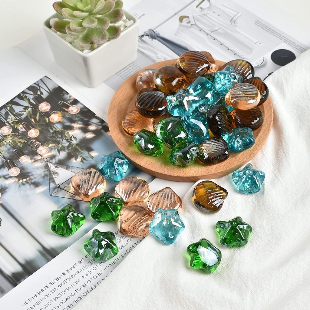 Crystal Stone Pebbles w/ ass. Shaped/Design Gems Aquarium Pebbles ...