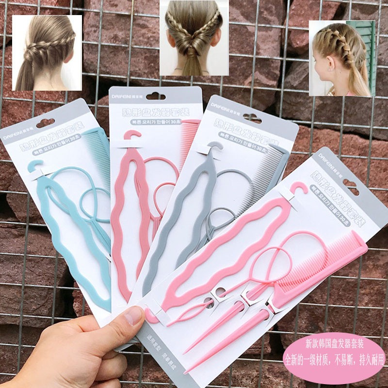 1set/Hair braiding tools tie hair braids plate hair children's hairpin ...