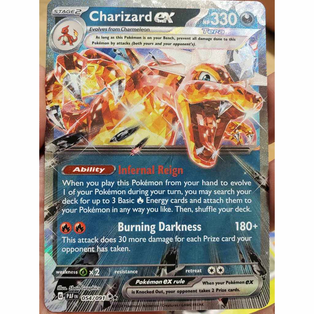 Pokemon TCG Charizard EX 054/091 Paldean Fates Double Rare Full Art ...