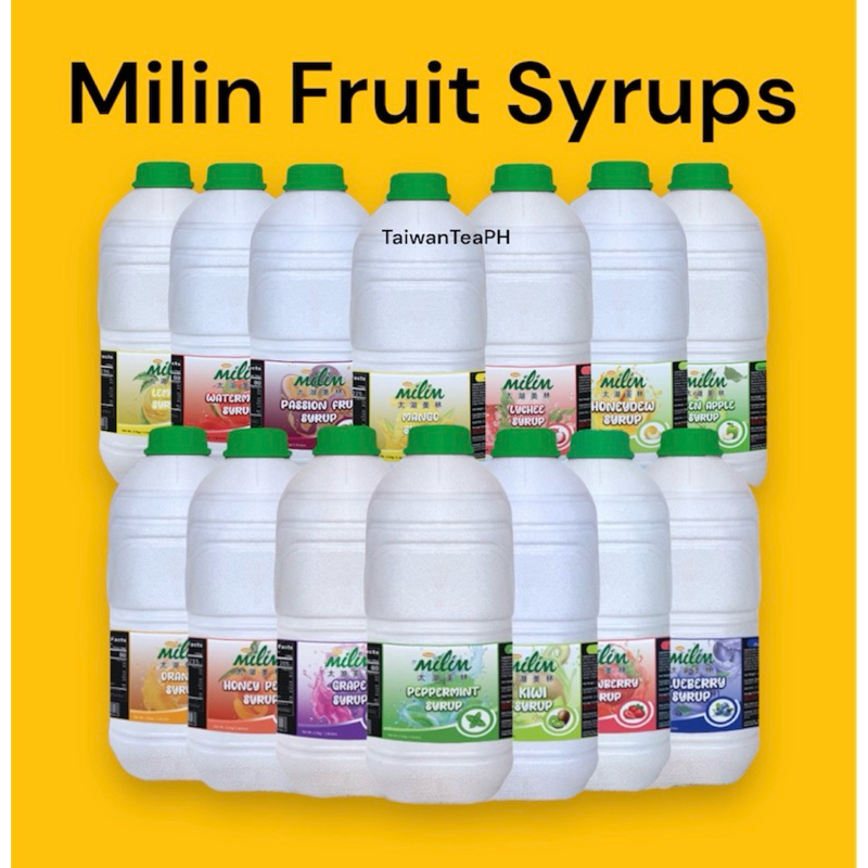 Milin Fruit Syrup 2.5kg Strawberry Blueberry GreenApple Lychee Mango ...