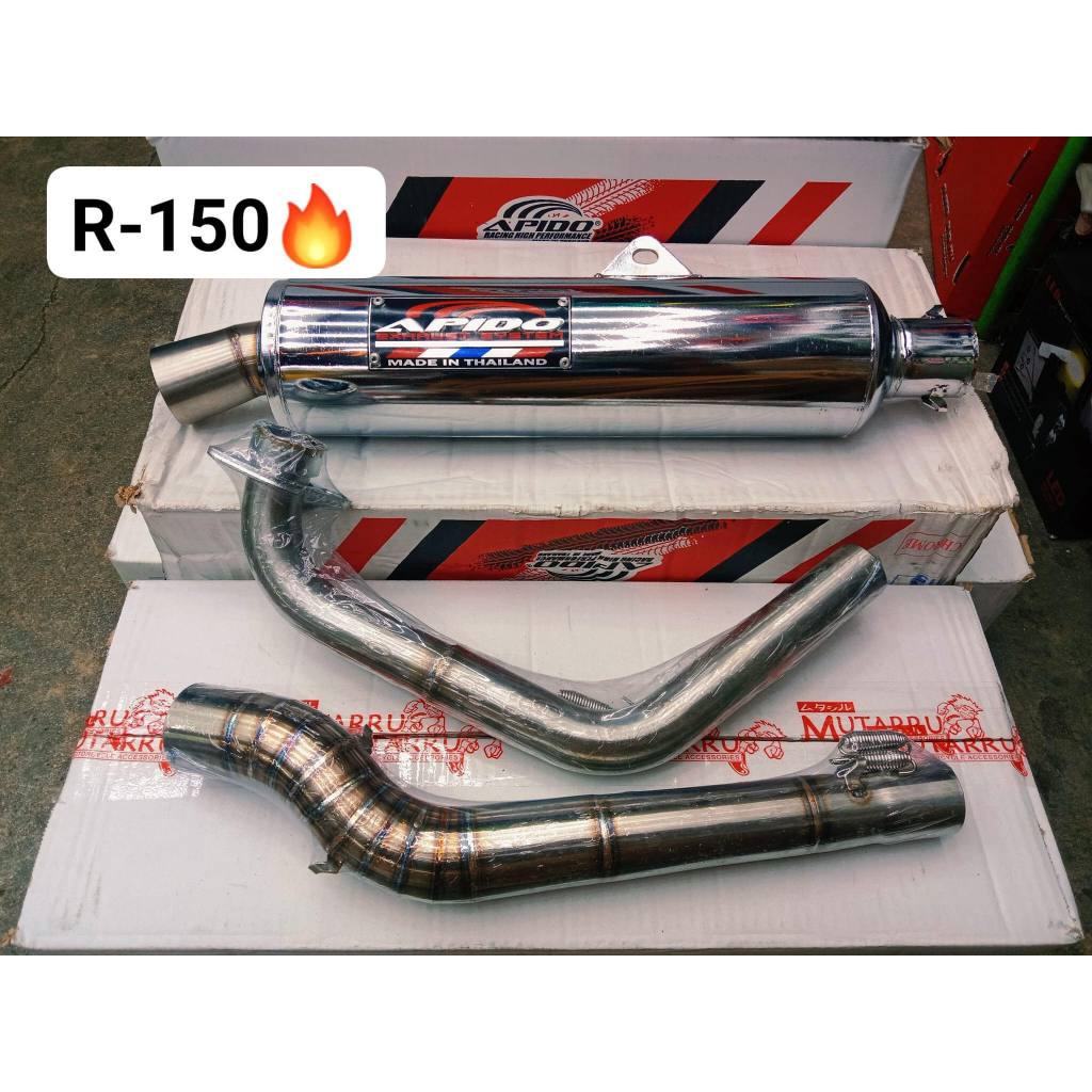 Apido Pipe V4 Raider 150 fi/ Carb Chrome silver (MADE IN THAILAD ...