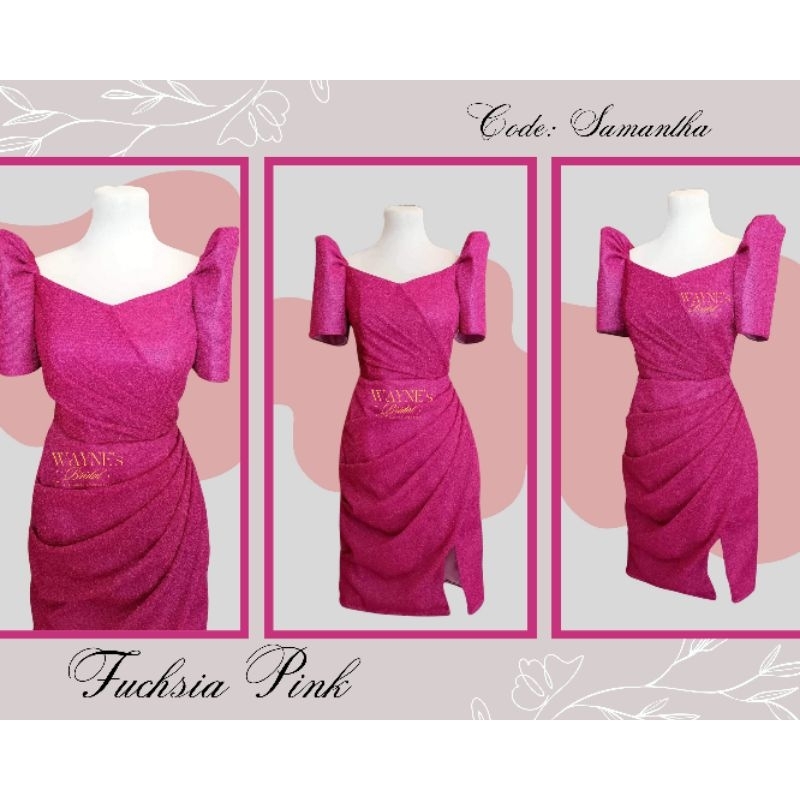 WAYNE'S BRIDAL Minimalist Filipiniana Fitted Dress Midi Dress Simple ...