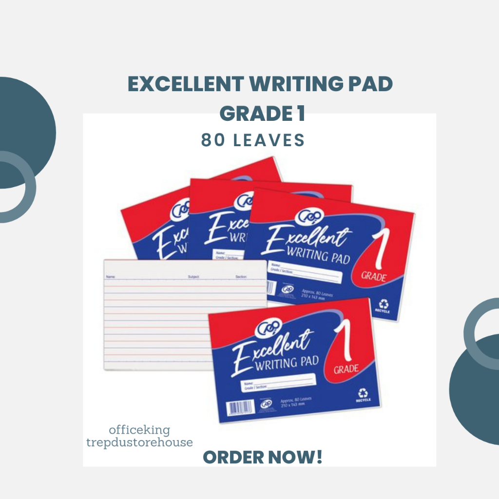 Excellent writing pad Grade 1 80 leaves | Shopee Philippines