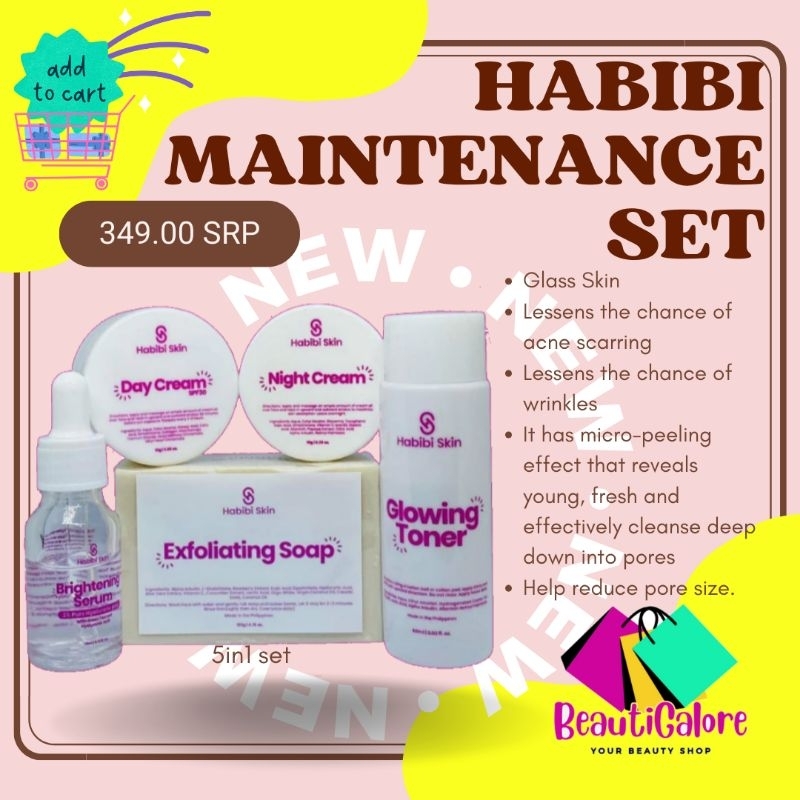 HABIBI MAINTENANCE SET 5n1 Facial set by Habibi skin essentials CEBU ...