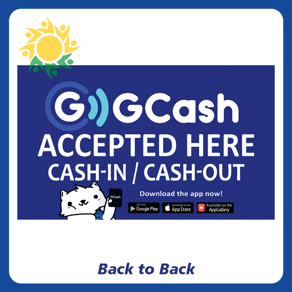 Gcash Signage for Retail Store (Big Card Sticker Type) | Shopee Philippines