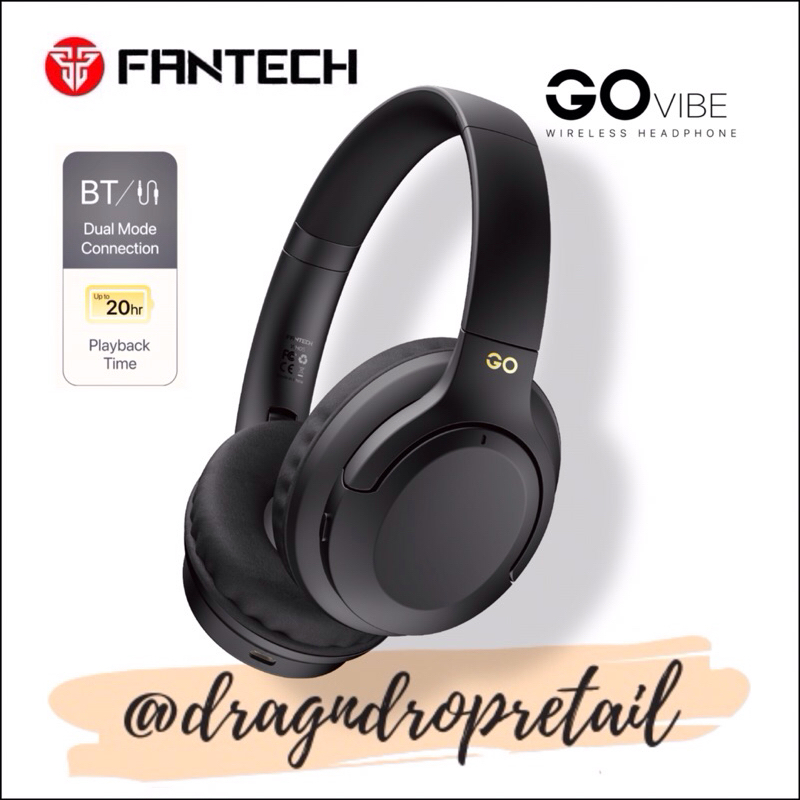 FANTECH GO VIBE WH05 Wireless Headphone Bluetooth/ Wired Dual Mode ...