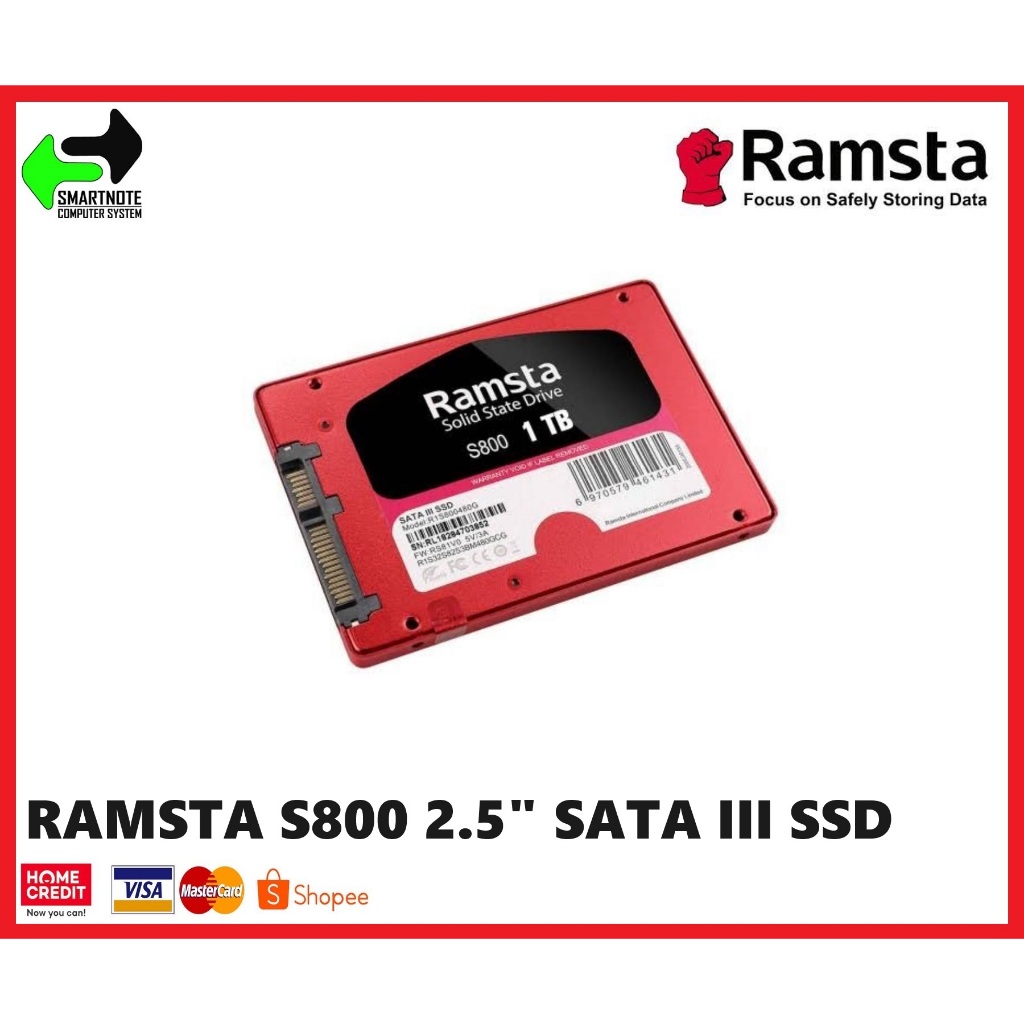 RAMSTA 2.5" SSD 1000GB / 1TB LAPTOP DESKTOP CPU HARD DISK HARD DRIVE ...