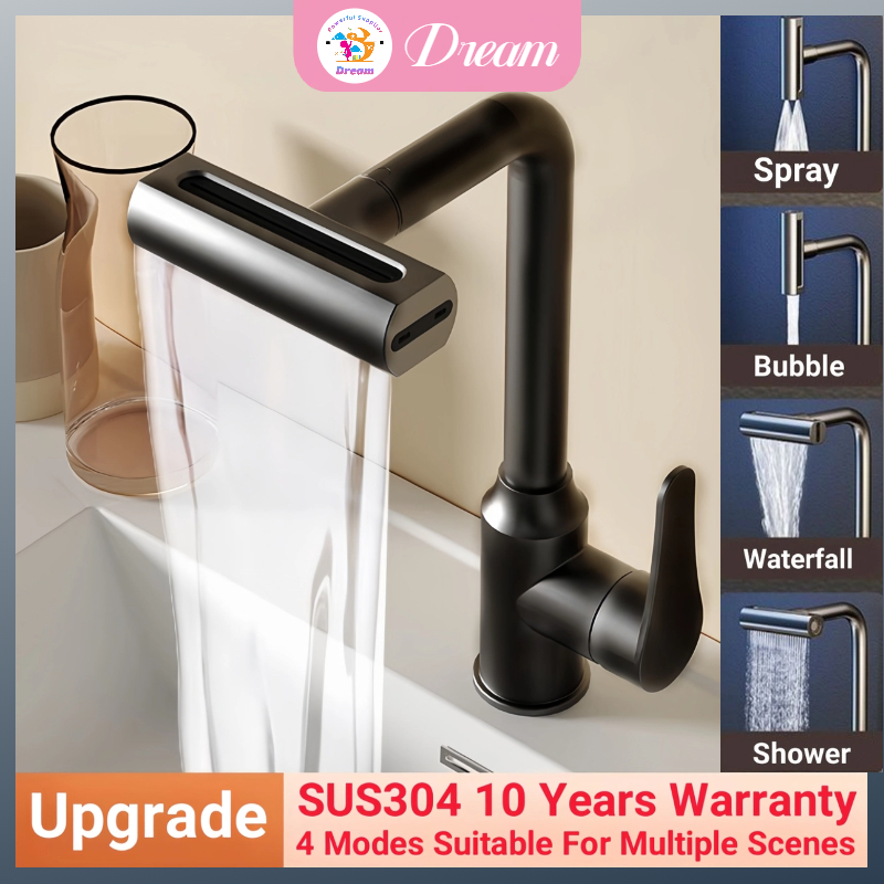 New Multi Functional Kitchen Faucet Waterfall Style Faucet Hot And Cold ...