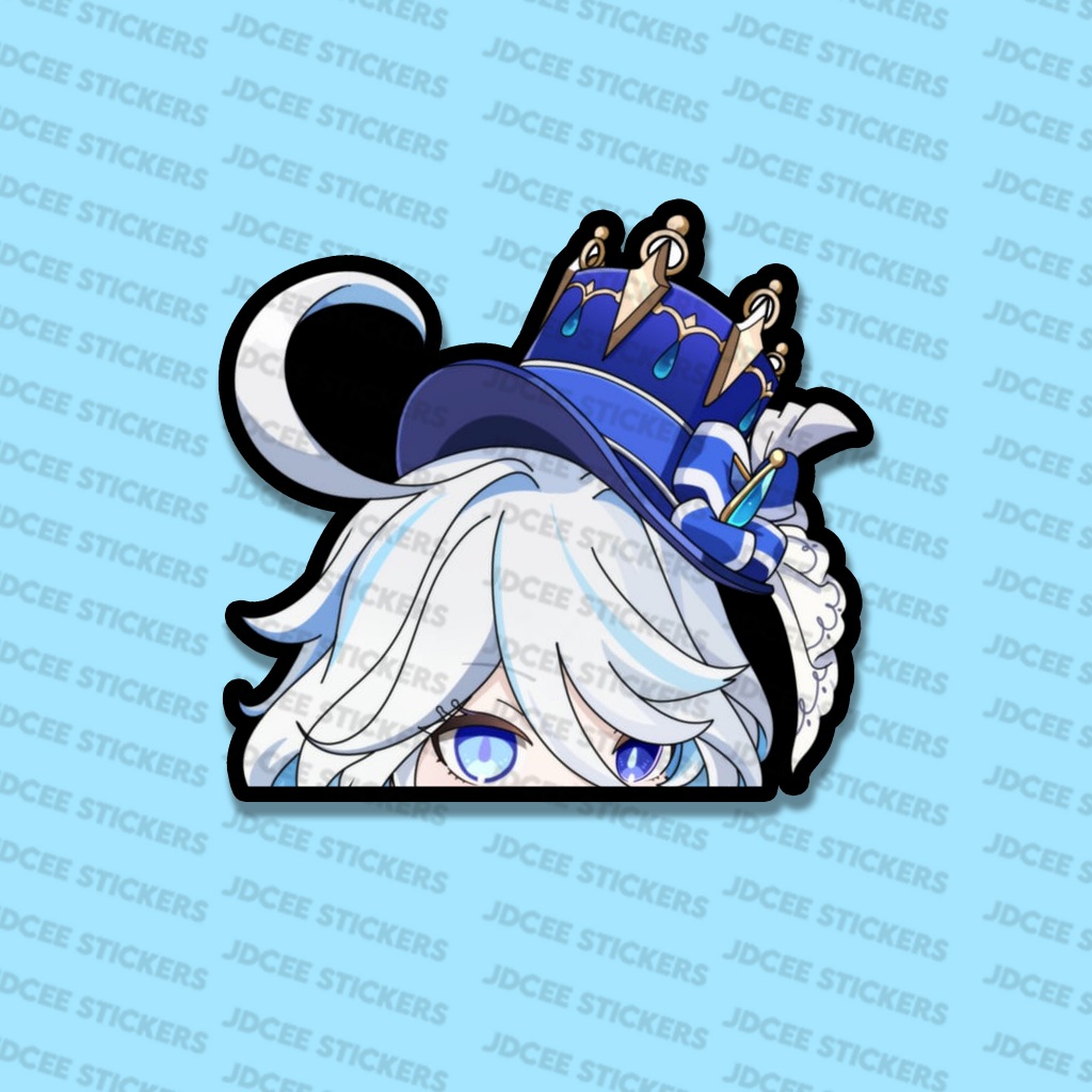 Genshin Impact | Furina Waterproof Peeker Stickers | Shopee Philippines