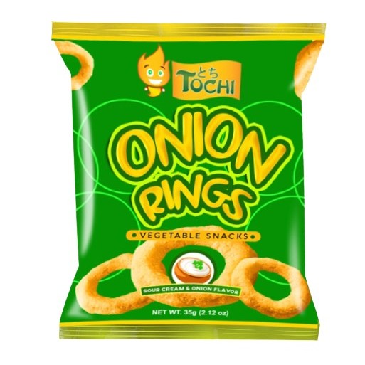 TOCHI ONION RINGS VEGETABLE SNACKS (Sour Cream & Onion) 35G | Shopee ...