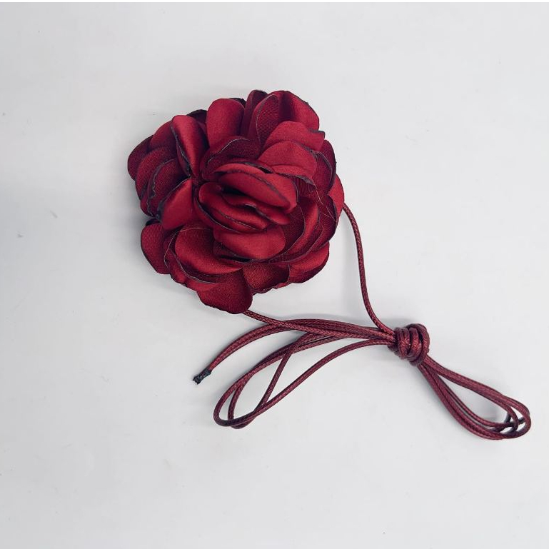 Fashion Retro Black Rose Choker Flower Necklace Choker Female Laced-Up ...