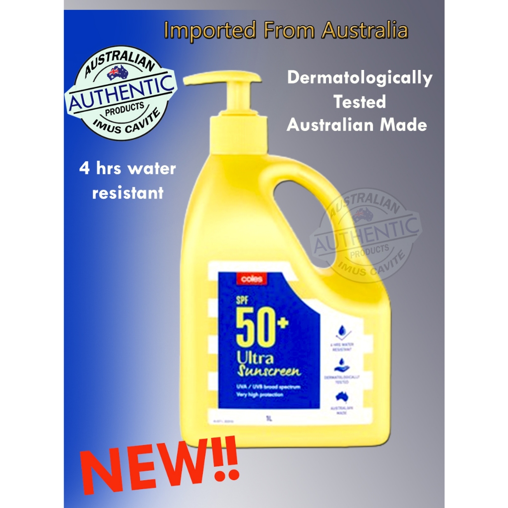 Coles SPF 50+ ULTRA SUNSCREEN 1liter | Shopee Philippines