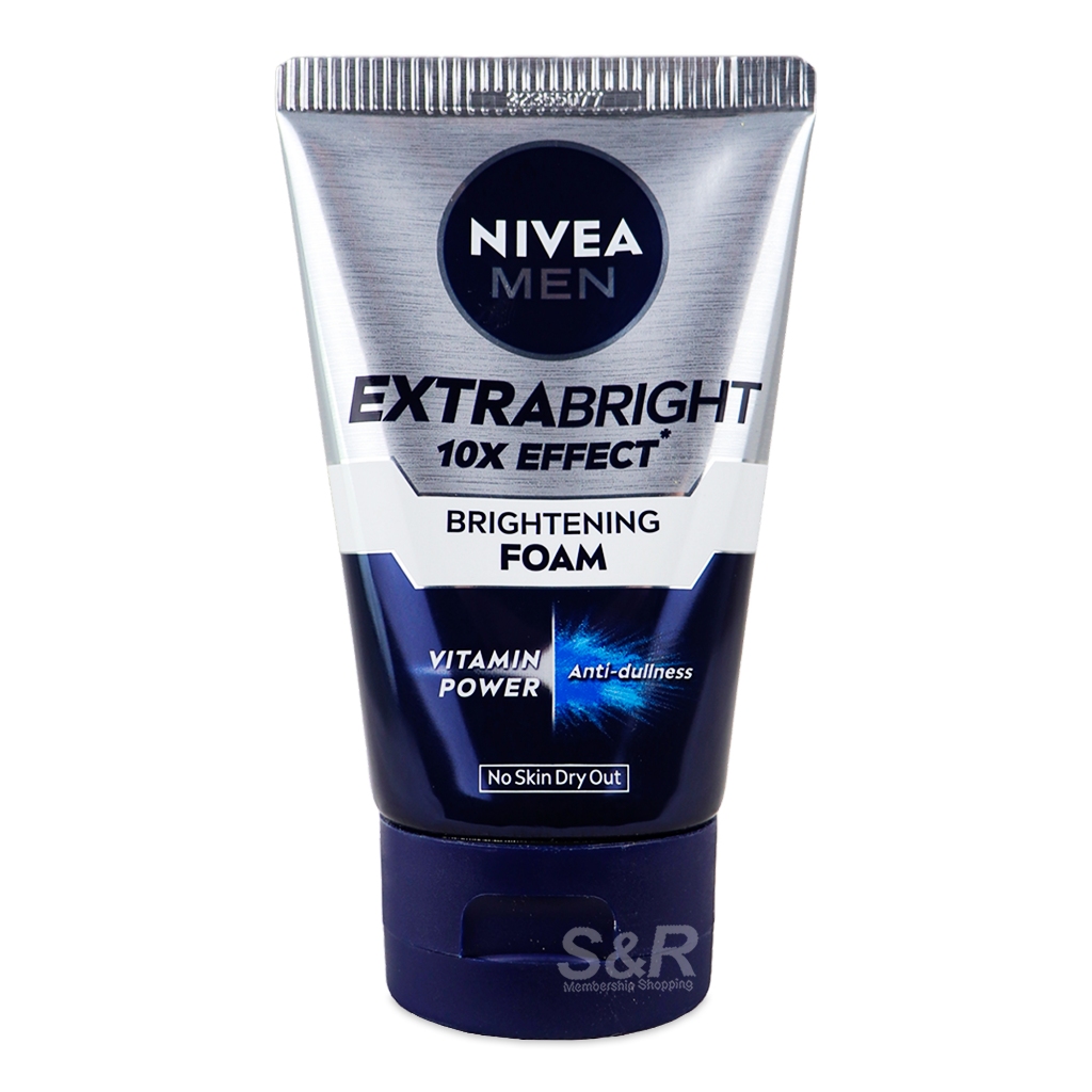 Nivea Men Extra Bright 10x Effect Anti Dark Spots Foam 100g | Shopee ...