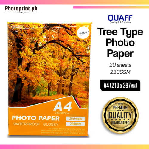 Quaff Tree Type Glossy Photo Paper 230Gsm A4 Size - 20 Sheets Pack ...