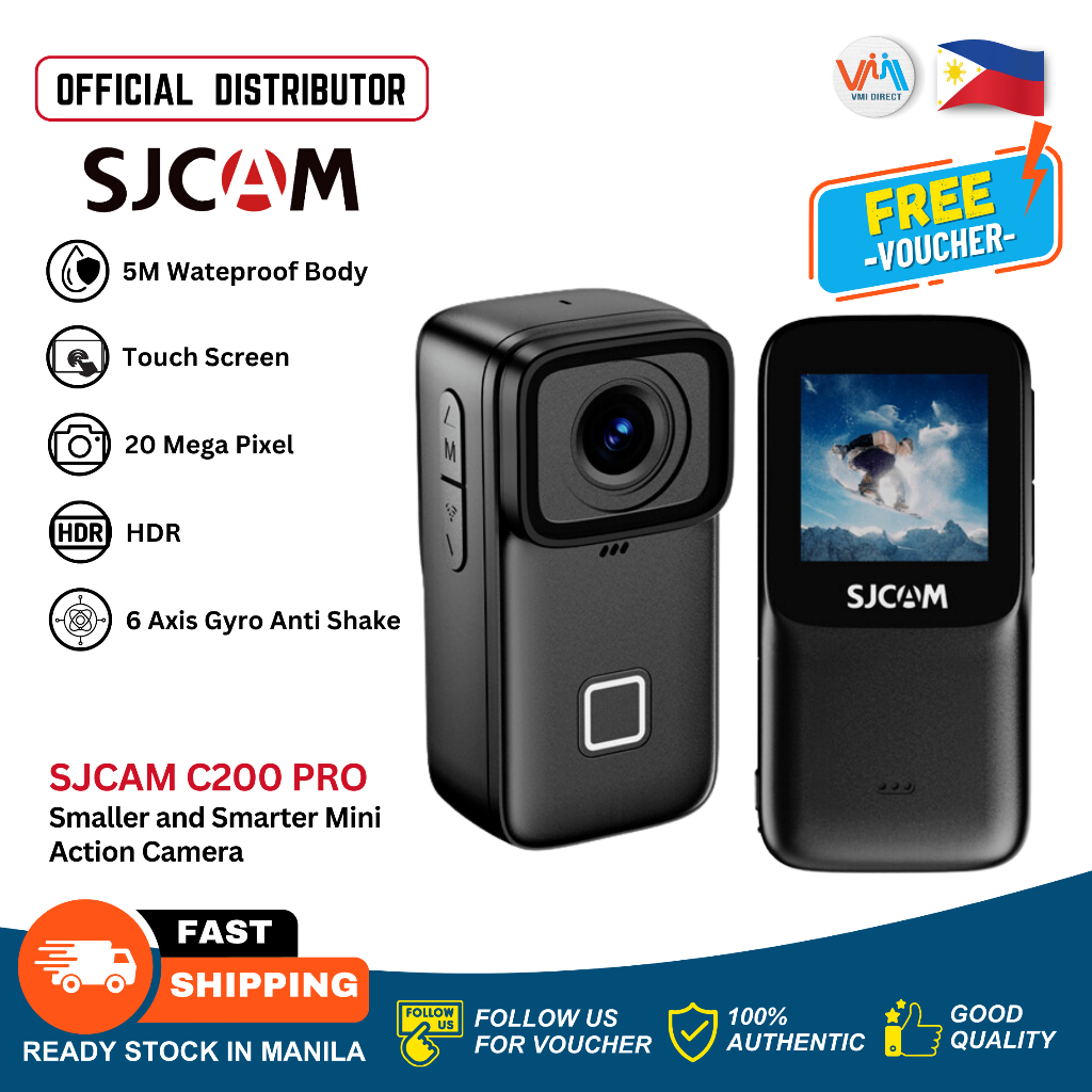 SJCAM C200 Pro 4K 30FPS Ultra HD 20MP WiFi Sports Action Camera with 1.3" HD Touch Screen Anti ...