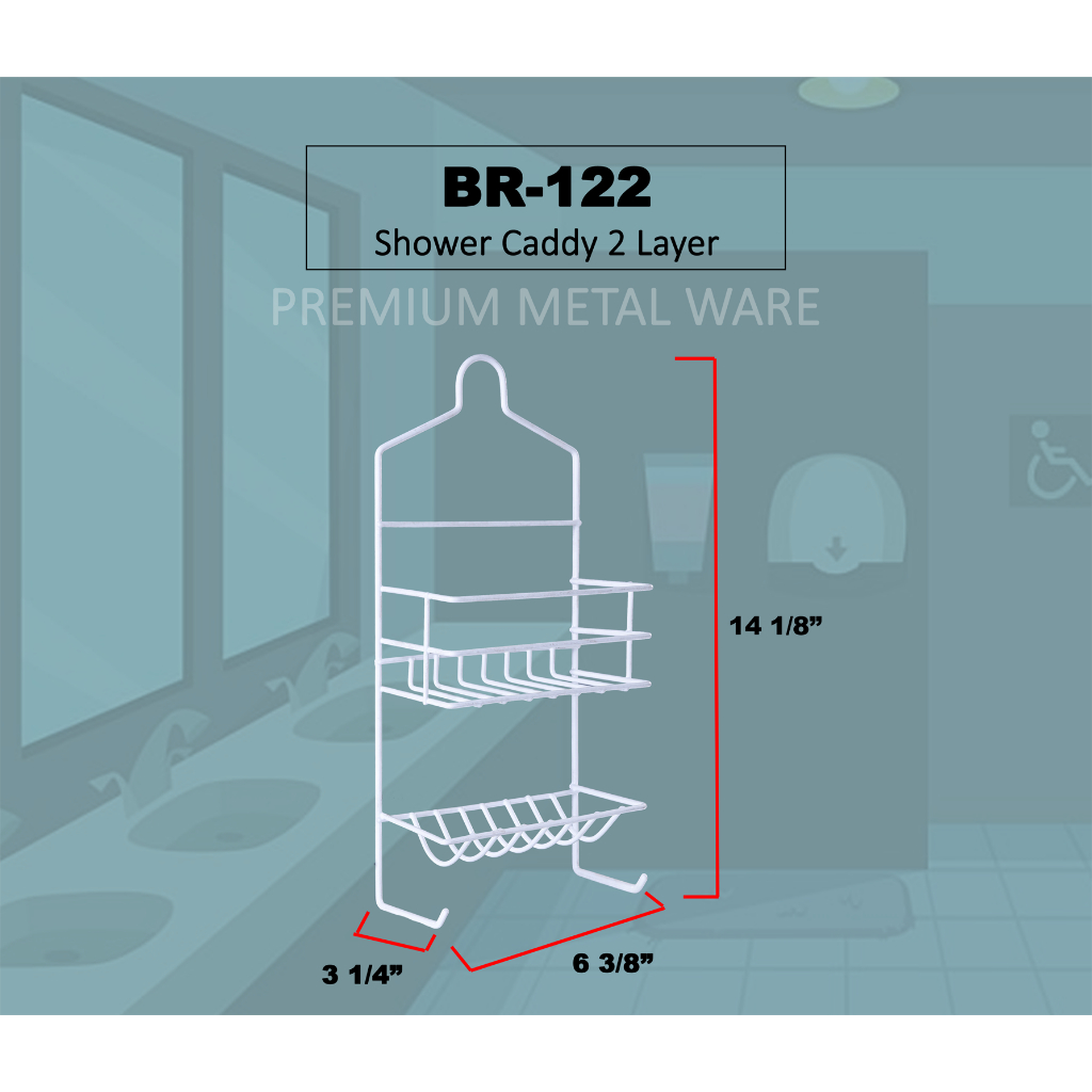 (Tiny) Shower Caddy 2 Layer Bathroom Rack Organizer | Shopee Philippines