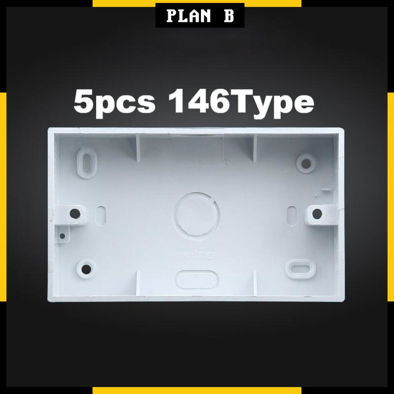5pcs 146 Type Standard Switch Socket Internal Box Outer Wall Junction ...