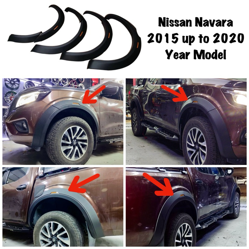 Nissan Navara Wide Fender Flare with Reflector 2015 2016 2017 2018 2019 ...