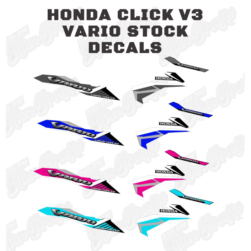 Honda Click v3 Vario Stock Decals | Shopee Philippines