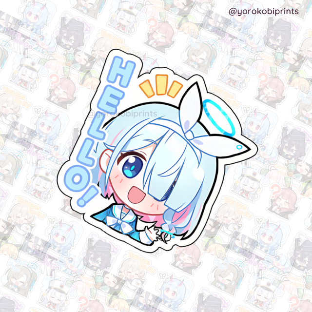 Blue Archive - Aru Asuna Hina - Club Chat Emote - Chibi, Emoji ...