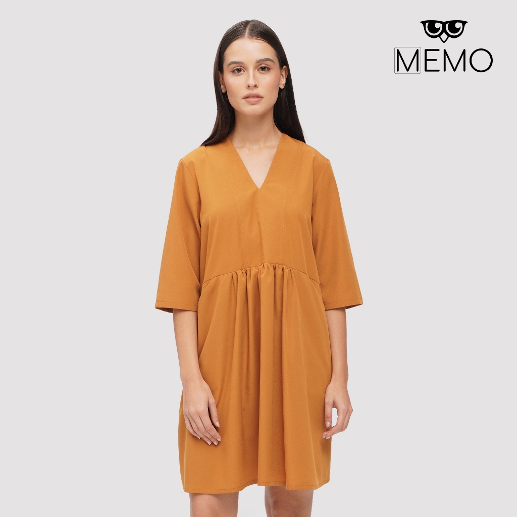 Memo Tent Dress With Pockets For Women (Camel) | Shopee Philippines