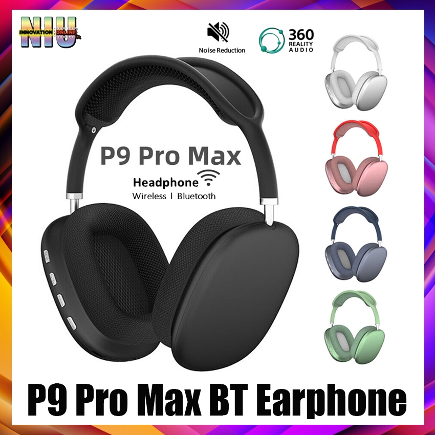 P9 PRO MAX Headphones Bluetooth 5.0 Stereo HiFi Music Wireless Earphone ...
