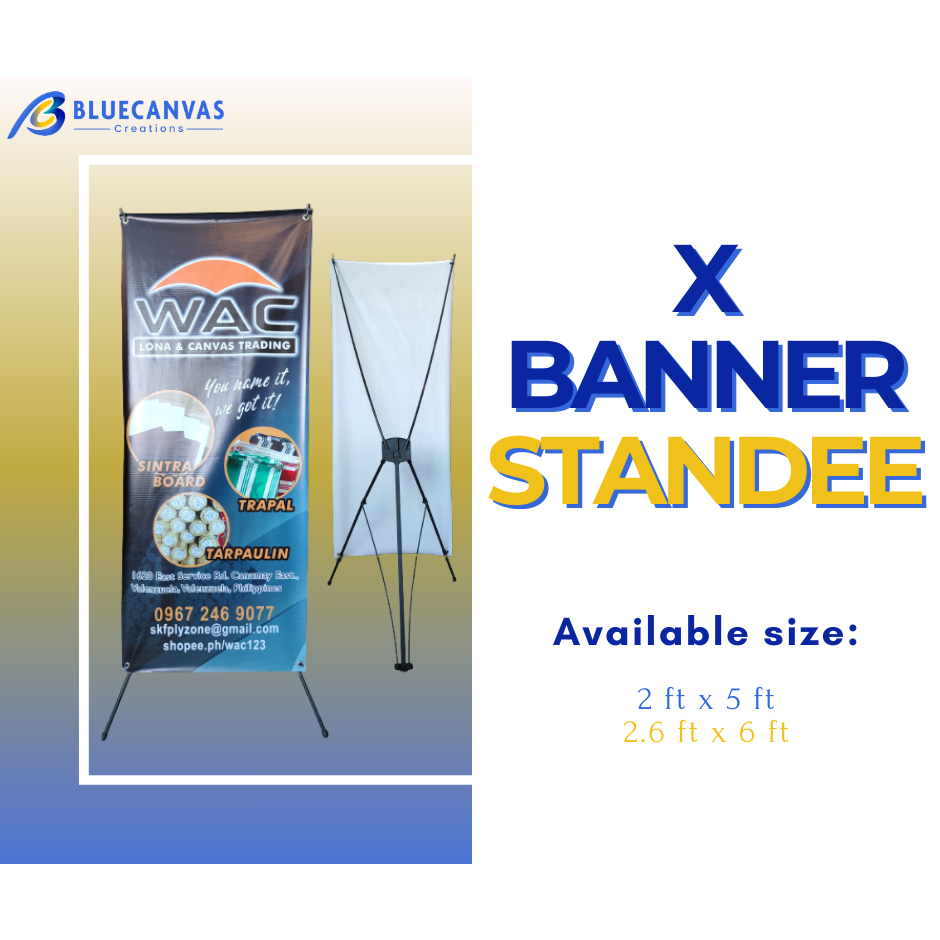 X BANNER TARPAULIN STAND | 2ft x 5ft, 2.6ft x 6ft | Shopee Philippines