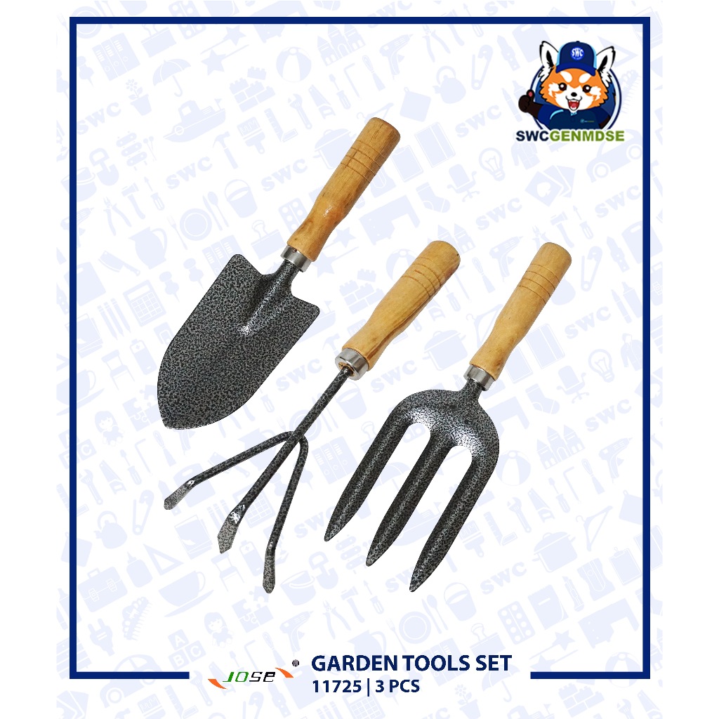 JOSE Garden Tools Set | Weeding Fork, Cultivator, Trowel | 3 PCS ...