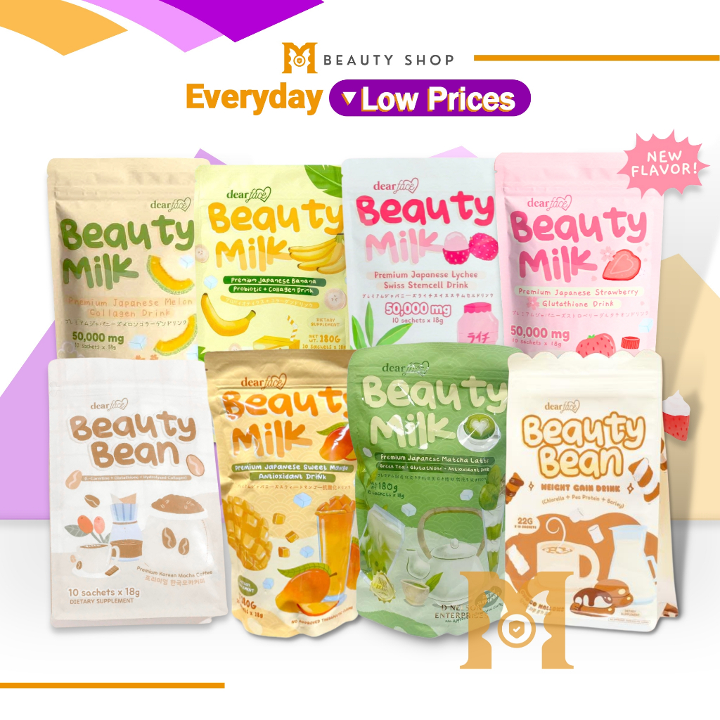 Dear Face Beauty Milk Matcha | Banana | Strawberry | Melon | Lychee ...