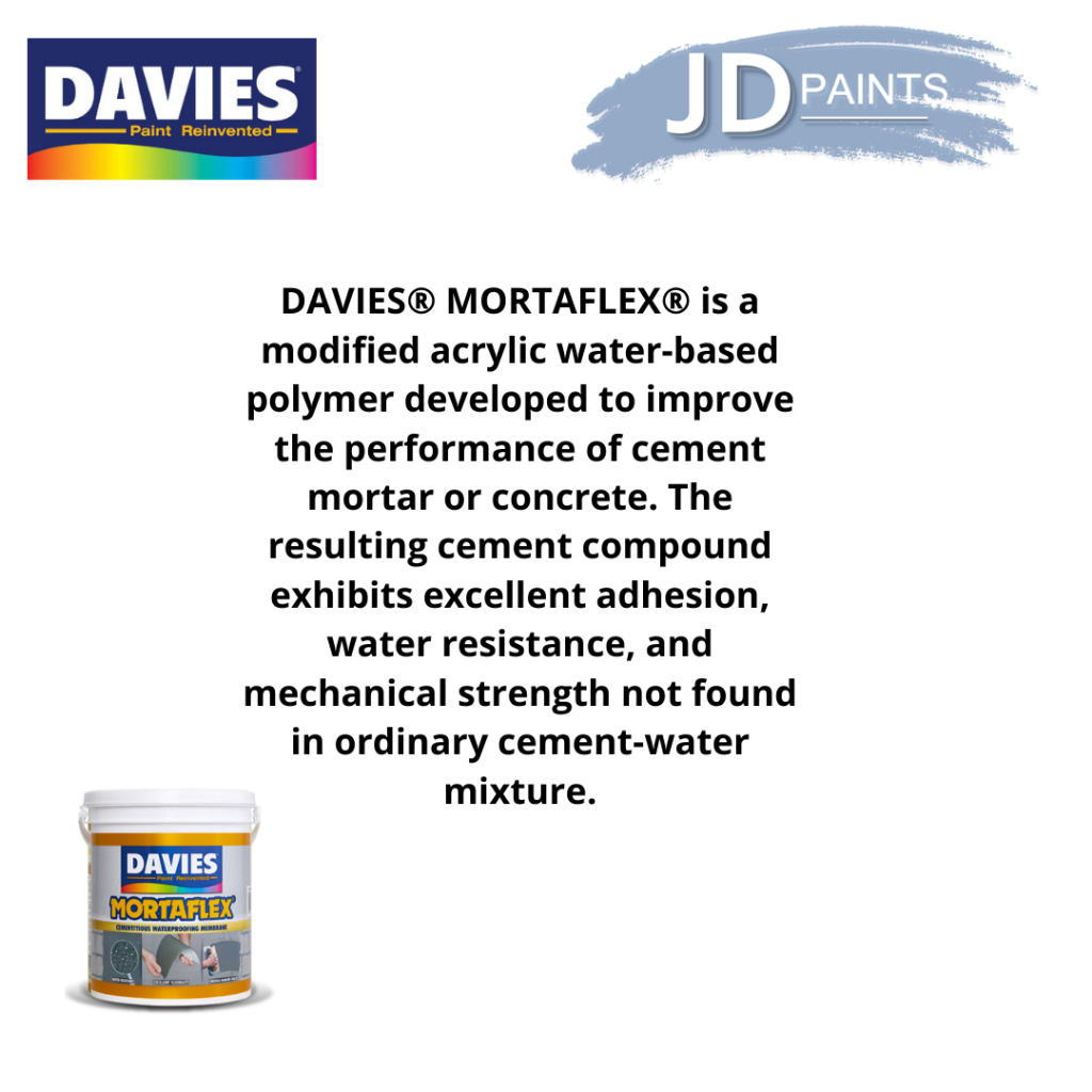 Davies Mortaflex Cementitious WaterProofing Membrane 4L | Shopee ...