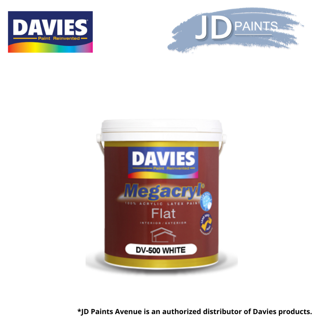 Davies Megacryl Flat Latex White 4L | Shopee Philippines