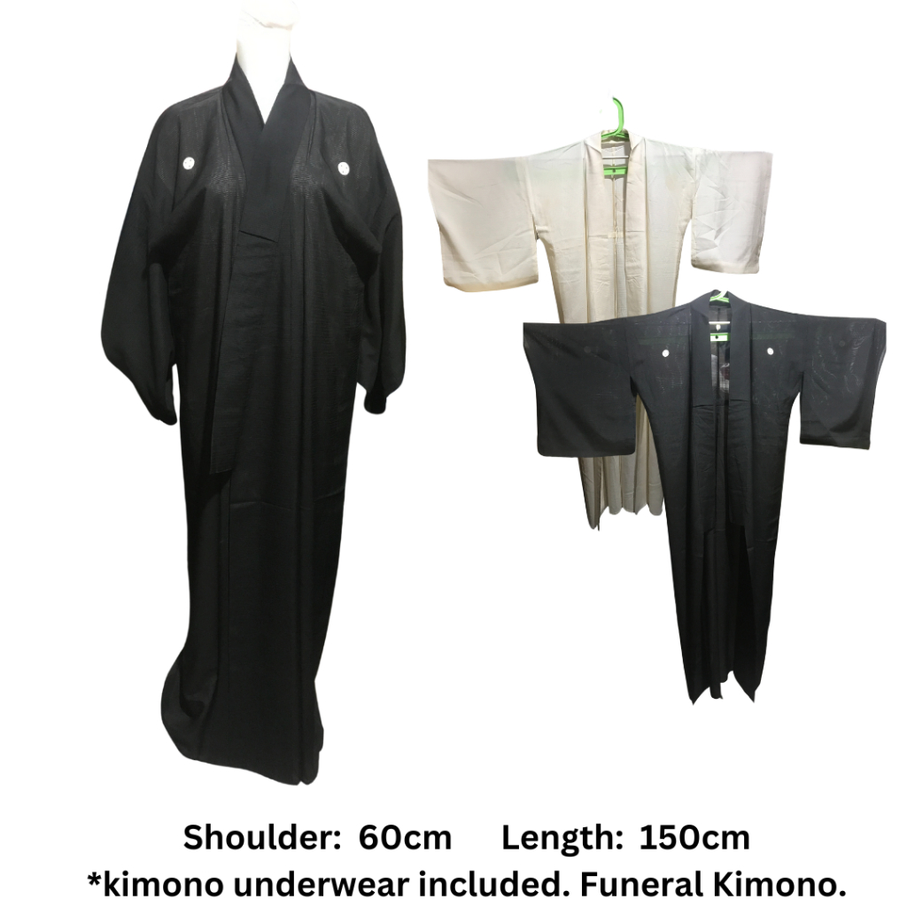 Kimono for wedding and funeral occasion black kimono Japan Surplus ...