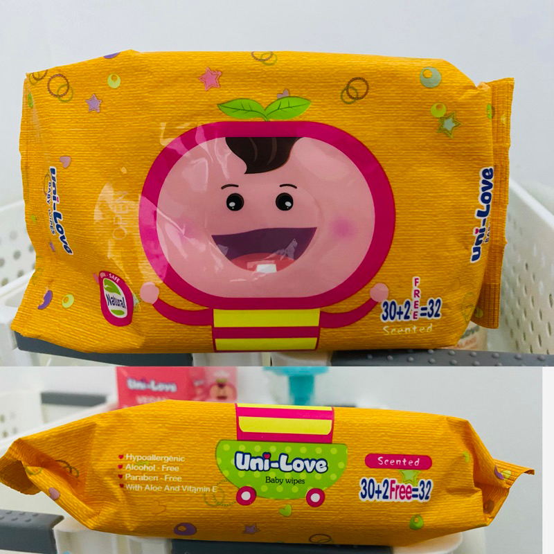 UniLove Powder Scent Baby Wipes 32's | Shopee Philippines