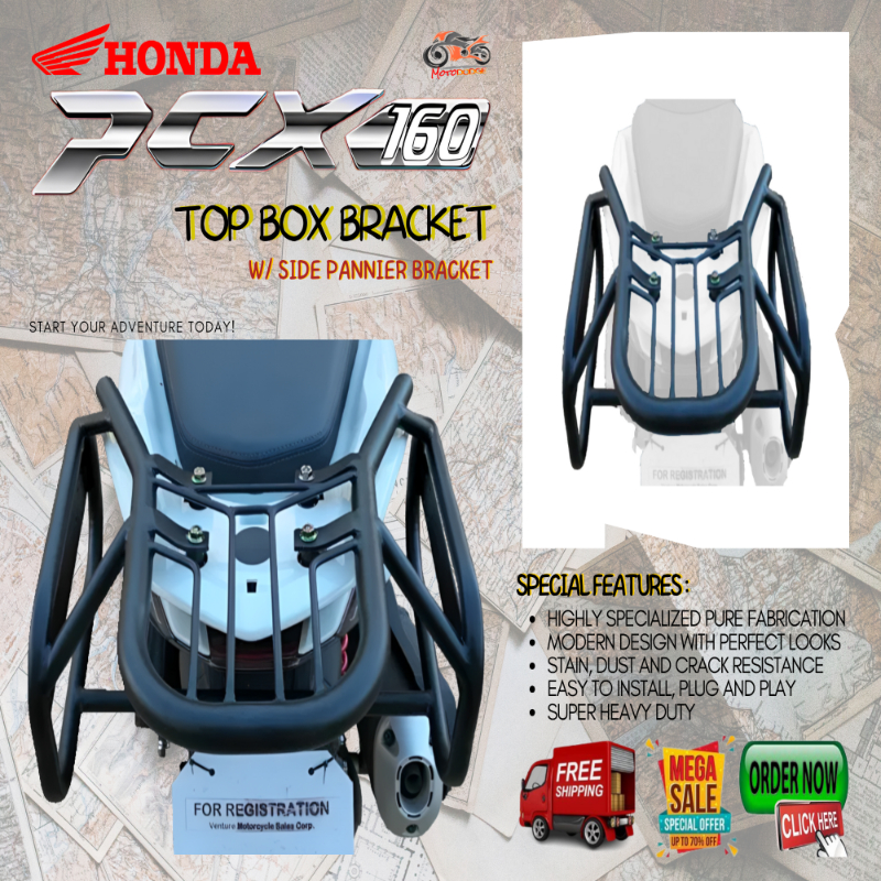 HONDA PCX 160 - TOP BOX BRACKET - PHASE 1 | Shopee Philippines