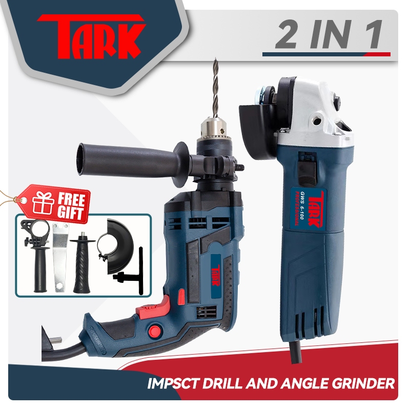 impact drill and ANGLE GRINDER 2in1 plus drill bits set with toxs ang ...