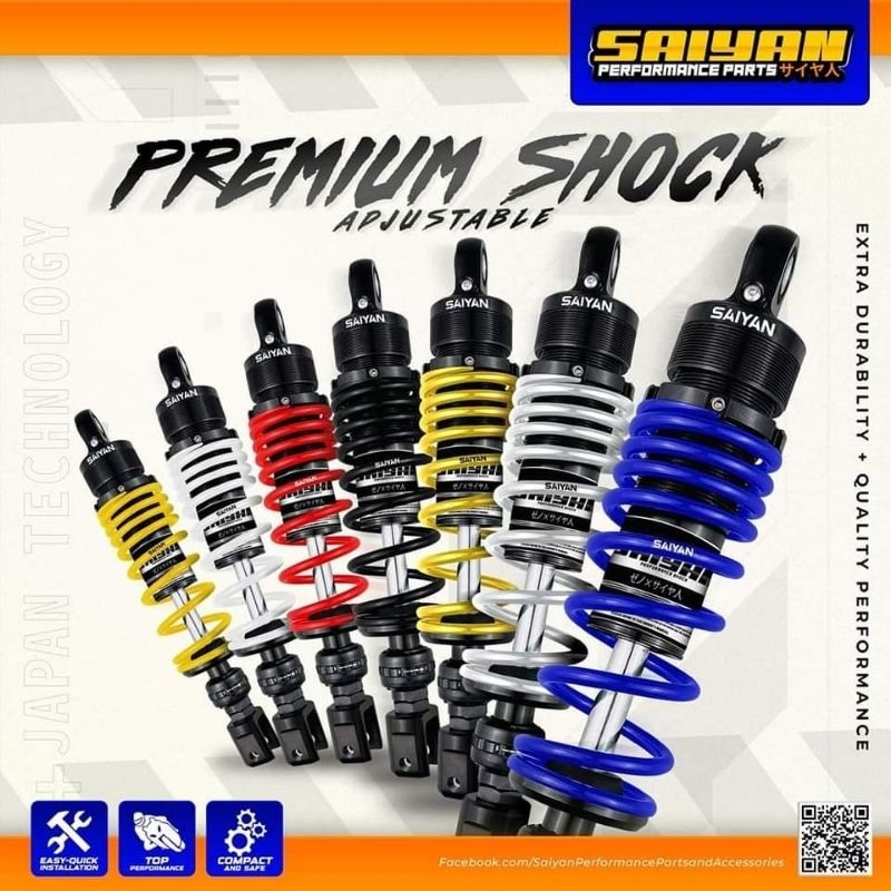 saiyan rear shock MiO 300mm /click 330mm adjustable | Shopee Philippines