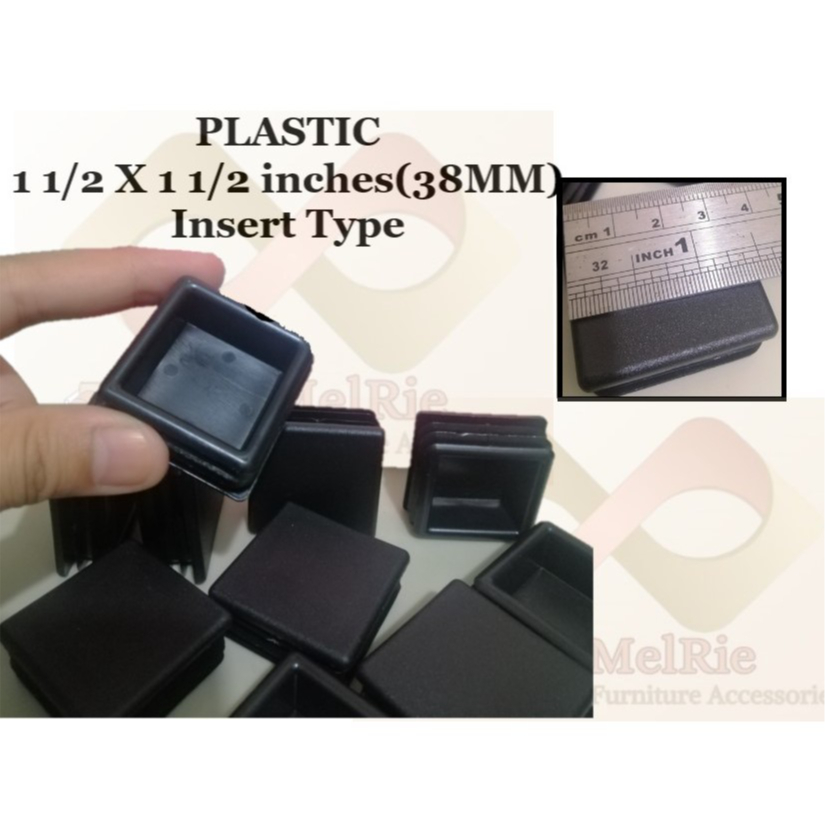 PLASTIC 1 1/2 X 1 1/2 inches (38MM) Insert Type Footing for Tubular ...