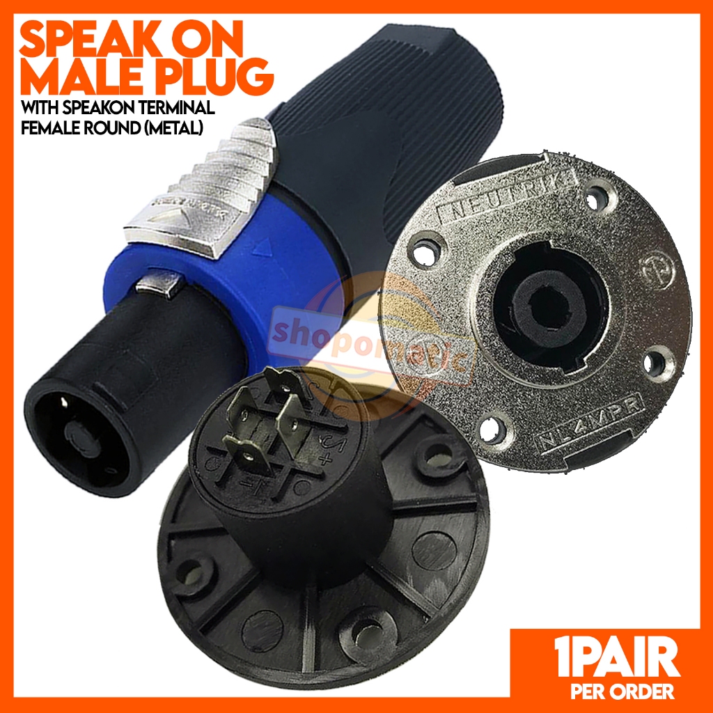 🟧 Male & female set speakon Plug 4pins Neutrik Speak-on 🟧 | Shopee Philippines