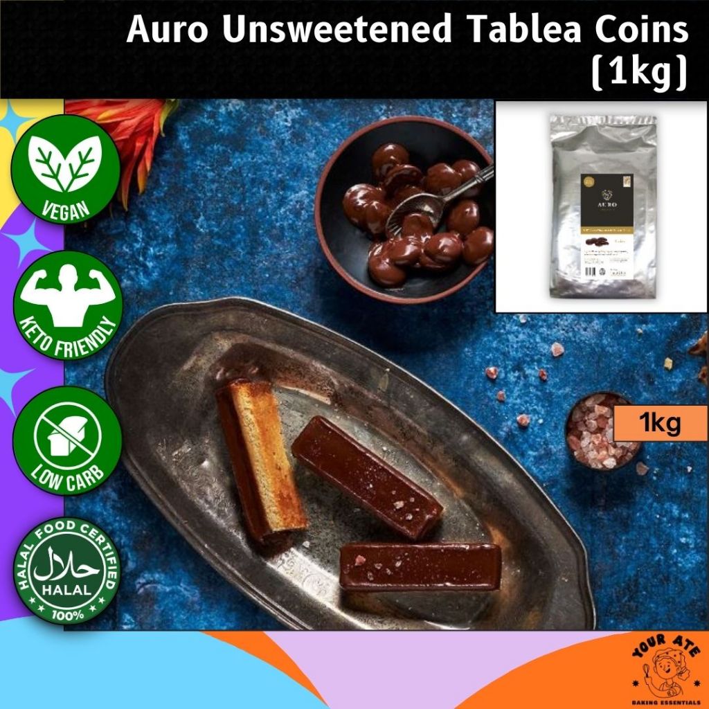 Auro 100% Cacao Unsweetened Chocolate Tablea Coins (1kg) | Shopee ...