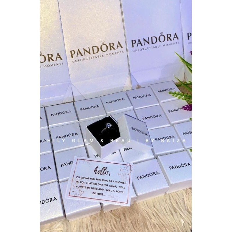 PANDÔRA PROMISE RING COMPLETE SET (BOX/ PAPER BAG/ FREE LETTER ...