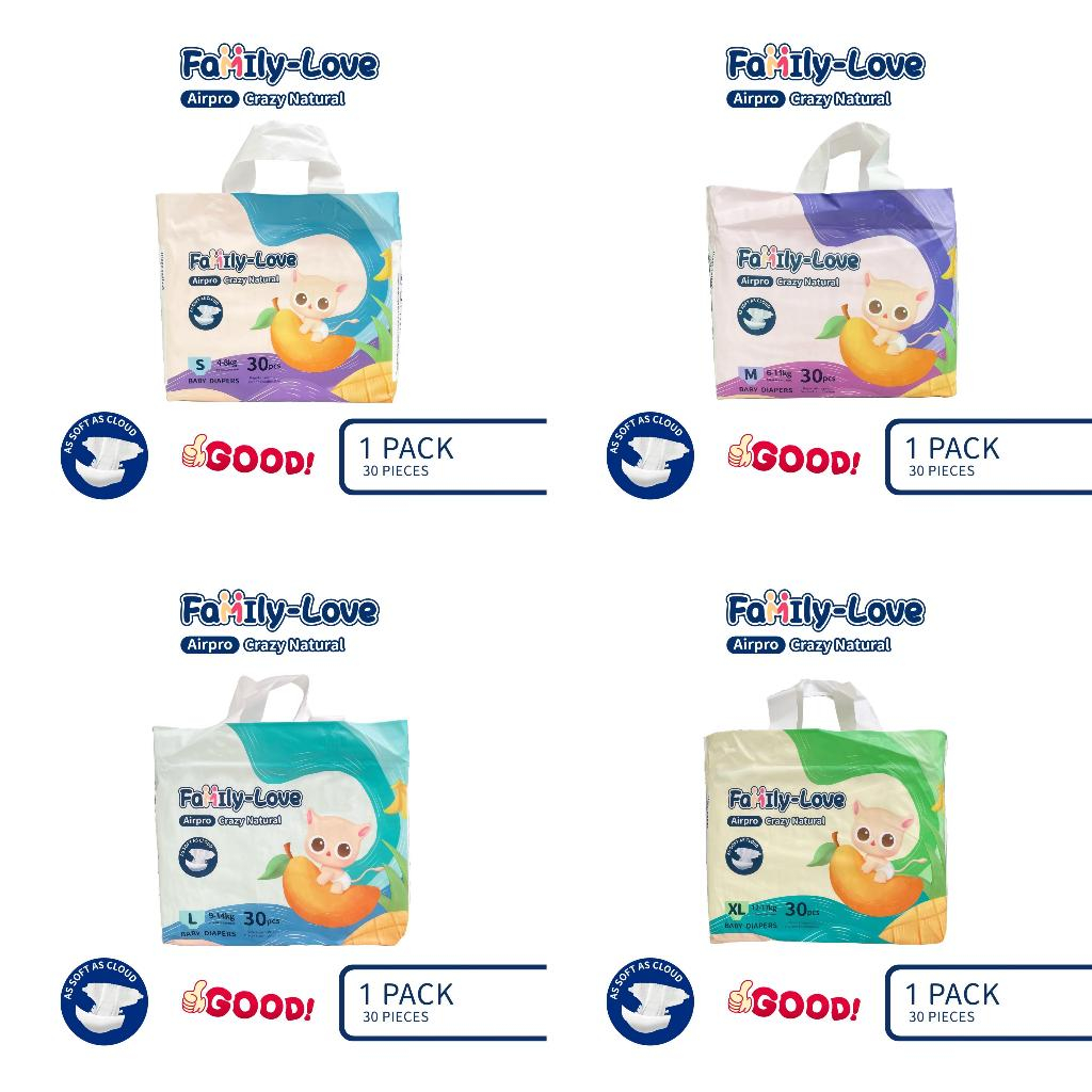 Airpro Crazy Natural BABY DIAPERS 30 pcs per pack FOR GIRLS AND BOYS ...