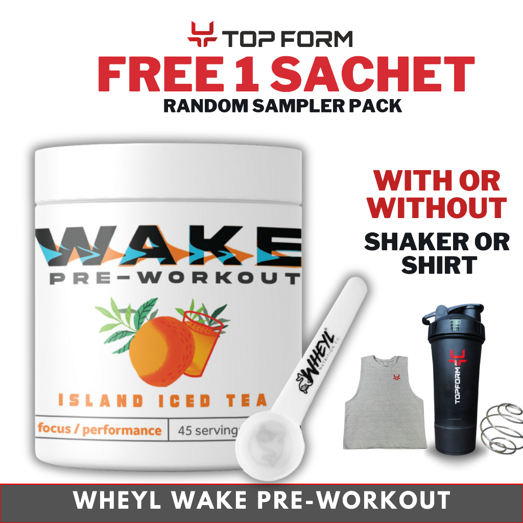 Wheyl Nutrition Co. Wake Pre-Workout Powder 324g with Shirt or Shaker ...
