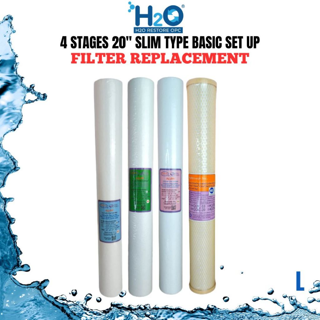 Water Filtration System Top Selling 4 Stages 20" Slim Type Basic Set Up ...