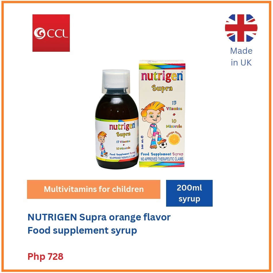 NUTRIGEN Supra orange flavor Food supplement syrup 200ml | Shopee ...