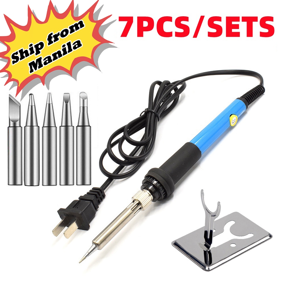 Soldering Iron Kit,60W Adjustable Temperature Welding Tool with 5pcs ...