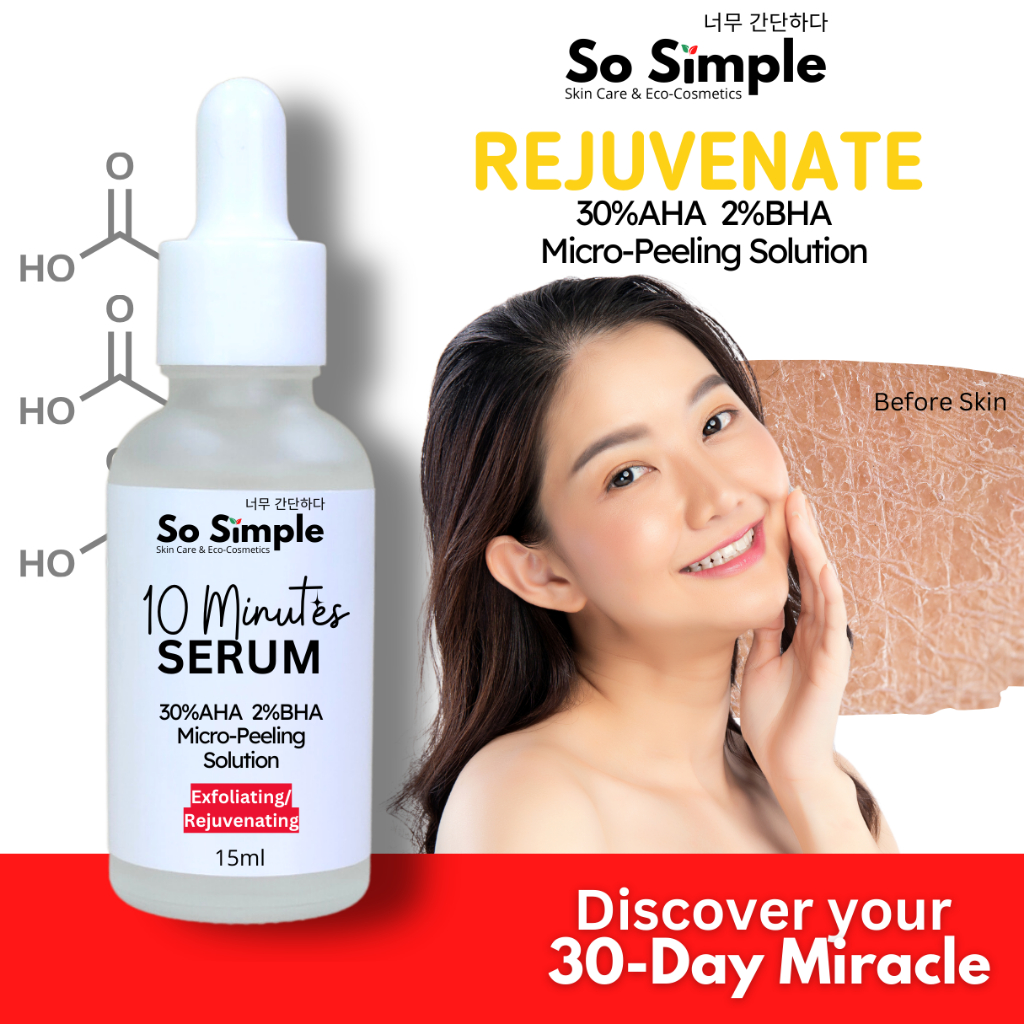 10 Minutes Micro Peeling Serum 30% AHA + 2% BHA Glycolic & Salicylic ...