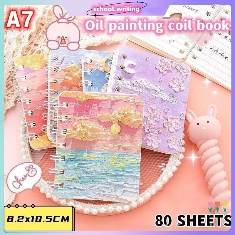 A7 Cartoon Coil Notepad Flip Mini Cute Spiral Notebook Cartoon Diary ...