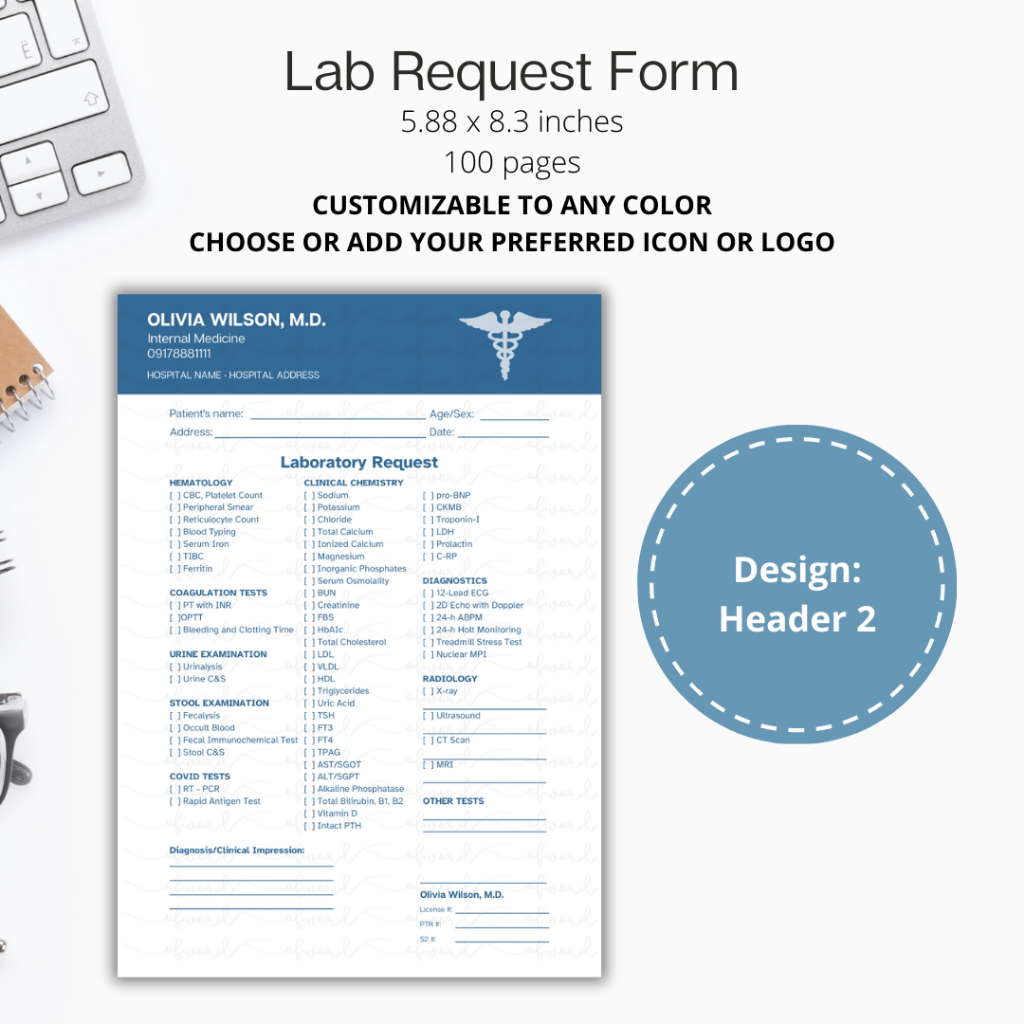 Lab Request Form for Medical Professionals (Header 2) | Shopee Philippines