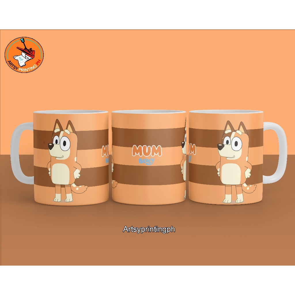 ARTSY - BLUEY TV SHOW MUM CHILLI MUG COLLECTION | Shopee Philippines